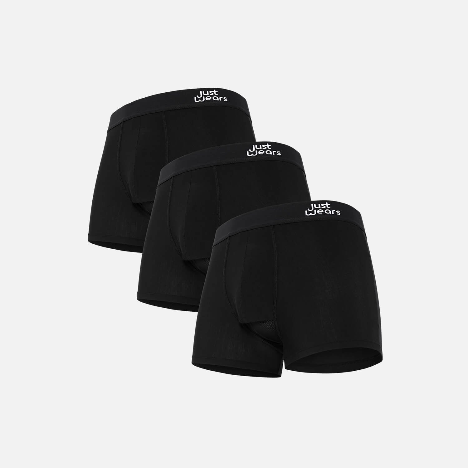 JustWears Trunks Active 3 Pack | PouchTech™ For Support and Separation.